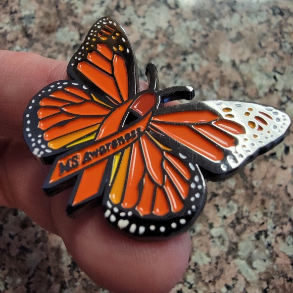 Jewelry | 2 For 13 Multiple Sclerosis Awareness Butterfly Ribbon Design ...